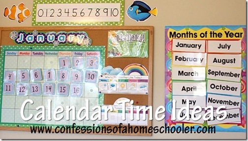 Calendar Bulletin Board Setup & Use | Confessions of a Homeschooler ...